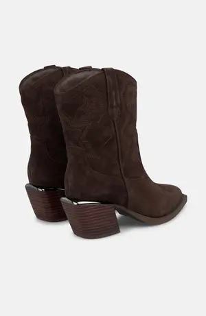ALMA EN PENA Low Heel Ankle Boot - Coffee