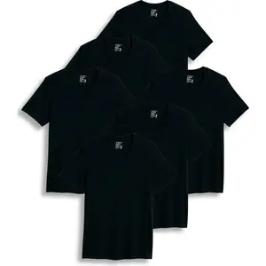 JOCKEY 100% Cotton Classic V-neck Undershirt6 Pack - Black
