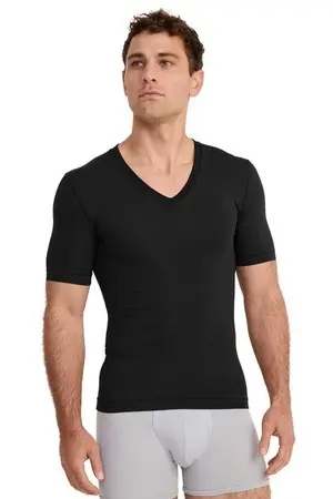 JOCKEY Formfit Cotton Stretch V-neck Undershirt - Black