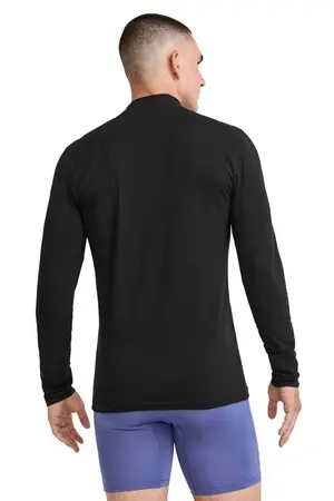 JOCKEY Cotton Stretch Long Sleeve Mock Neck Tee - Black