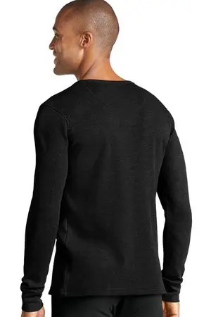 JOCKEY Tall Long Sleeve Waffle Crew - Black