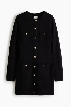 H&M Knit Button-front Dress