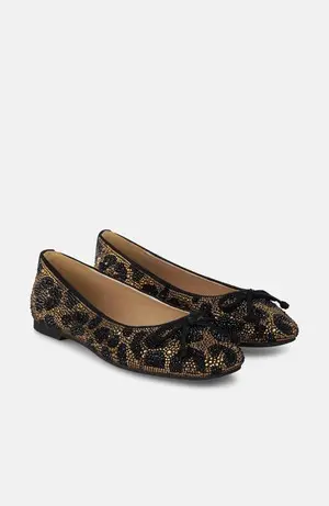 ALMA EN PENA Rhinestone-covered Ballerina - Black