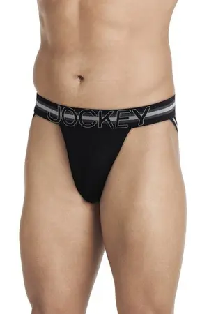 JOCKEY Sport Stability Pouch Microfiber Jock Strap - Black