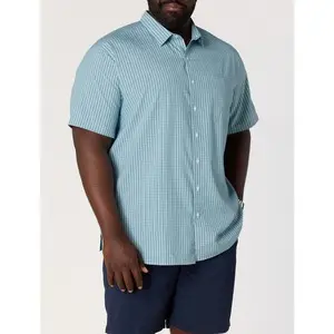 HARBOR BAY BY DXL Big & Tall Microfiber Striped Sport Shirt V2