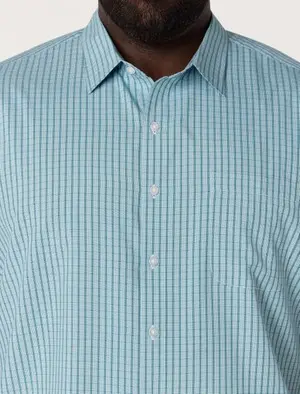 HARBOR BAY BY DXL Big & Tall Microfiber Striped Sport Shirt V2