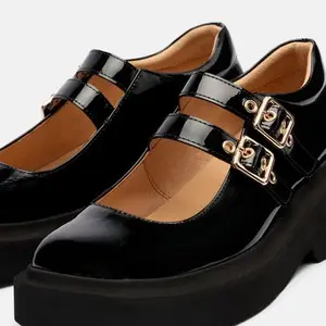 MARC NOLAN Lena Patent Double Buckle Mary Jane