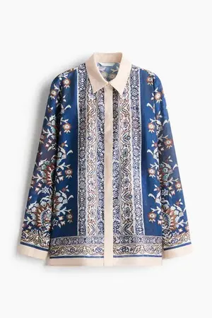 H&M Oversized Viscose-blend Shirt
