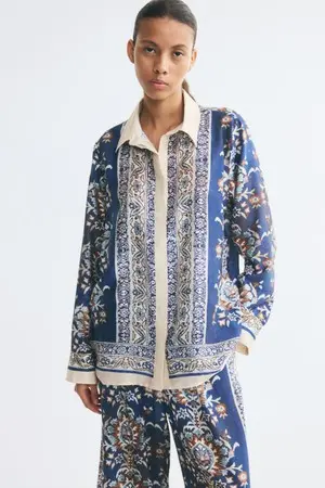 H&M Oversized Viscose-blend Shirt