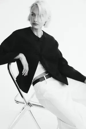 H&M Knot-button Jersey Jacket