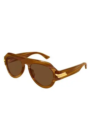Bottega Veneta 53mm Polarized Gradient Navigator Sunglasses