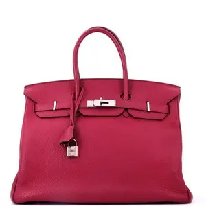 Hermès Birkin Handbag Togo With Palladium Hardware 35 - Red