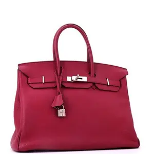 Hermès Birkin Handbag Togo With Palladium Hardware 35 - Red