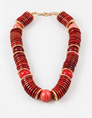 ERIN MCDERMOTT JEWELRY Hot Chili Pepper Beaded Necklace - Red