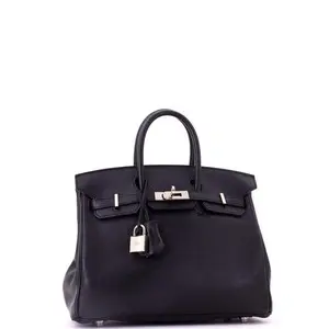 Hermès Birkin Handbag Swift With Palladium Hardware 25