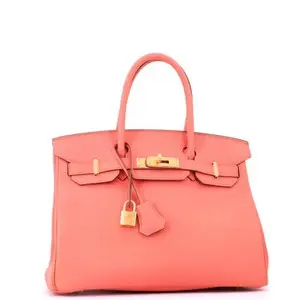 Hermès Birkin Handbag Pink Epsom With Gold Hardware 30 - Orange