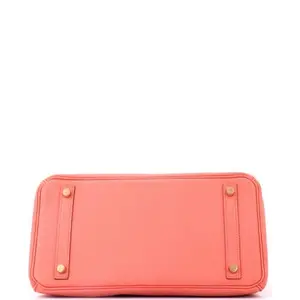 Hermès Birkin Handbag Pink Epsom With Gold Hardware 30 - Orange