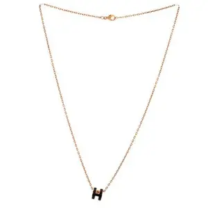 Hermès Pop H Pendant Chain Necklace Metal And Enamel Mini