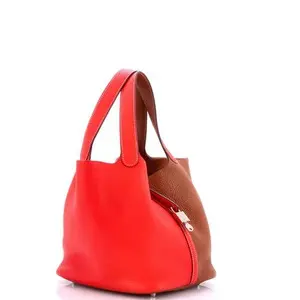 Hermès Picotin Lock Bag Bicolor Clemence Mm - Red