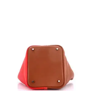 Hermès Picotin Lock Bag Bicolor Clemence Mm - Red