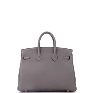 Hermès Birkin Handbag Togo With Gold Hardware 25 - Grey