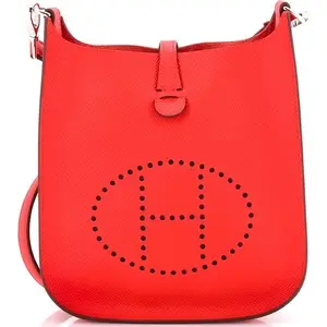 Hermès Evelyne Sellier Bag Epsom Tpm - Red