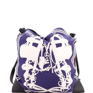 Hermès Silky City Bag Printed Silk And Leather Pm