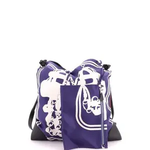 Hermès Silky City Bag Printed Silk And Leather Pm