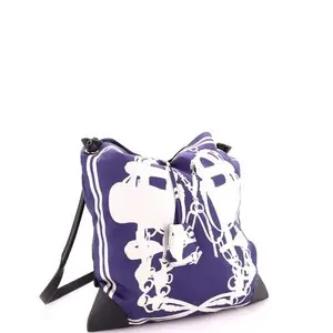 Hermès Silky City Bag Printed Silk And Leather Pm