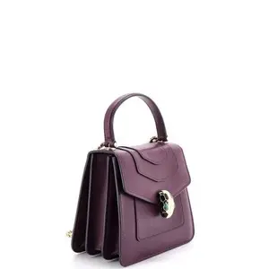 BVLGARI Serpenti Forever Top Handle Bag Leather Small