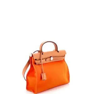 Hermès Herbag Zip Leather And Toile 31