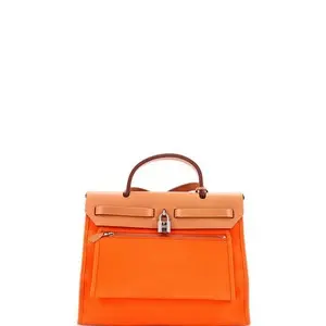Hermès Herbag Zip Leather And Toile 31