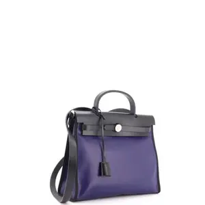 Hermès Herbag Zip Berline Vache Canvas And Leather 31
