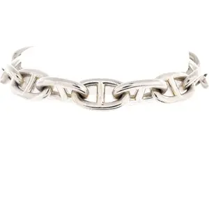 Hermès Chaine D'ancre Bracelet Sterling Silver Very Large - Metallic Silver