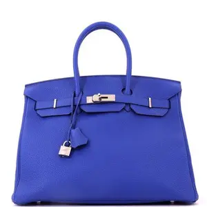 Hermès Birkin Handbag Togo With Palladium Hardware 35 - Blue
