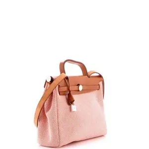 Hermès Herbag Zip Criss Viking Toile And Leather 31 - Red
