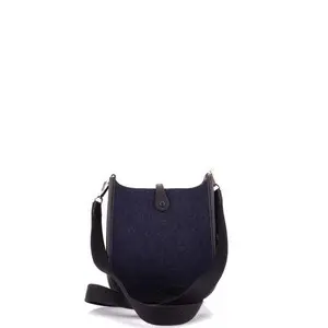Hermès Evelyne Bag Gen Iii Felt Tpm - Blue