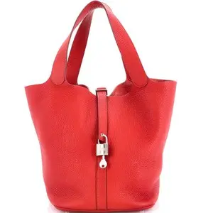 Hermès Picotin Lock Bag Clemence Gm - Red