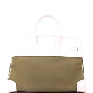 Hermès Birkin Handbag Toile And Courchevel With Gold Hardware 35