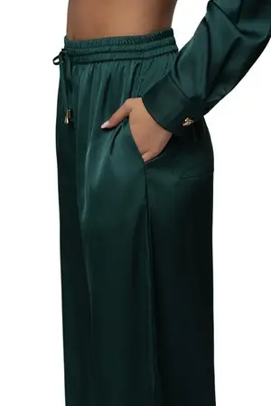 JLUXLABEL Sunny Day Drawstring Pants - Emerald