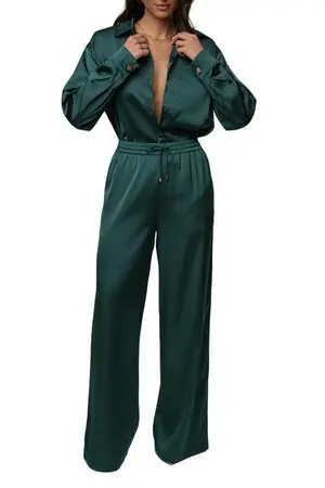 JLUXLABEL Sunny Day Drawstring Pants - Emerald
