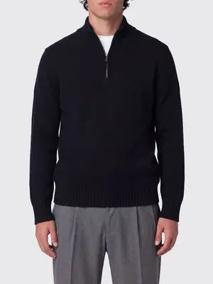 DRUMOHR Pure Lambswool High-neck Half-zip Jumper - Blue