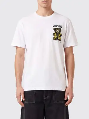 Moschino Cotton Crewneck T-shirt With Logo And Teddy Bear Print - White