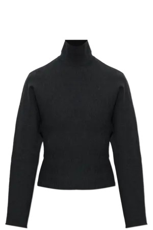 Alaïa Wool Knit Top With Long Sleeves - Grey