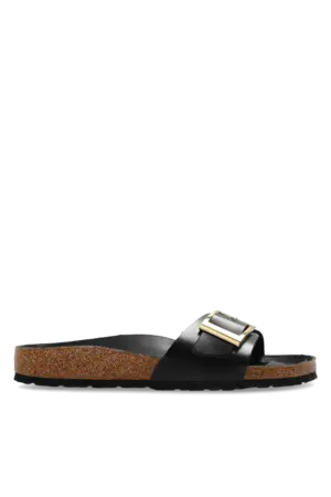 BIRKENSTOCK Madrid Droplet Buckle’ Slide Sandals - Black