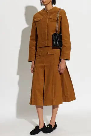 Tory Burch Corduroy Midi Skirt