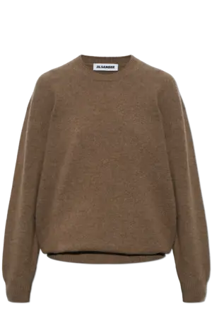 JIL SANDER Wool Sweater With A Round Neckline - Brown