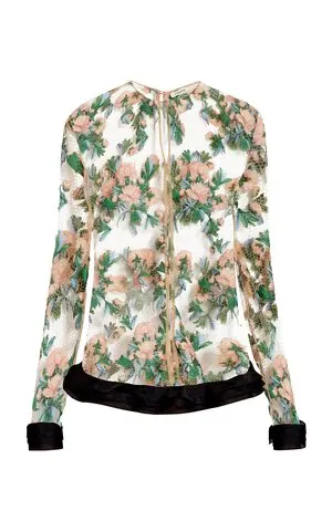 Khaite Lamina Embroidered Cotton-blend Top