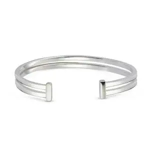 TOOLALLY Double Hoop Cuff Bracelet Sterling - Silver