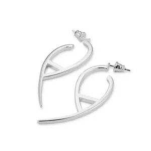 TOOLALLY Flick Earrings Large Sterling - Silver
